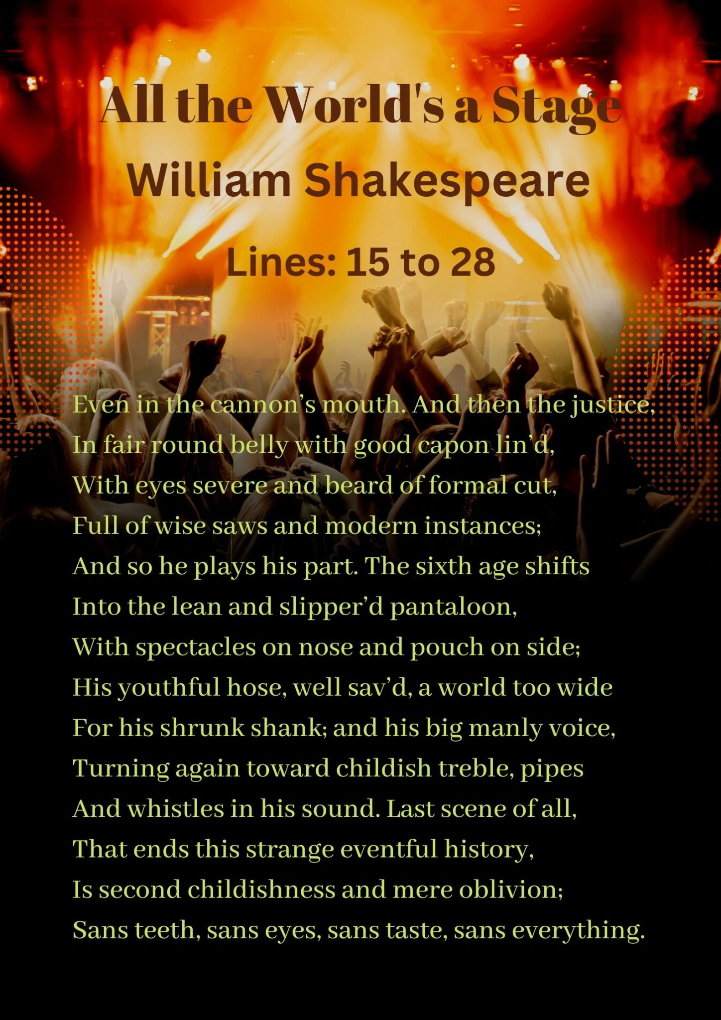 All the World’s a Stage by William Shakespeare - Summary Analysis ...